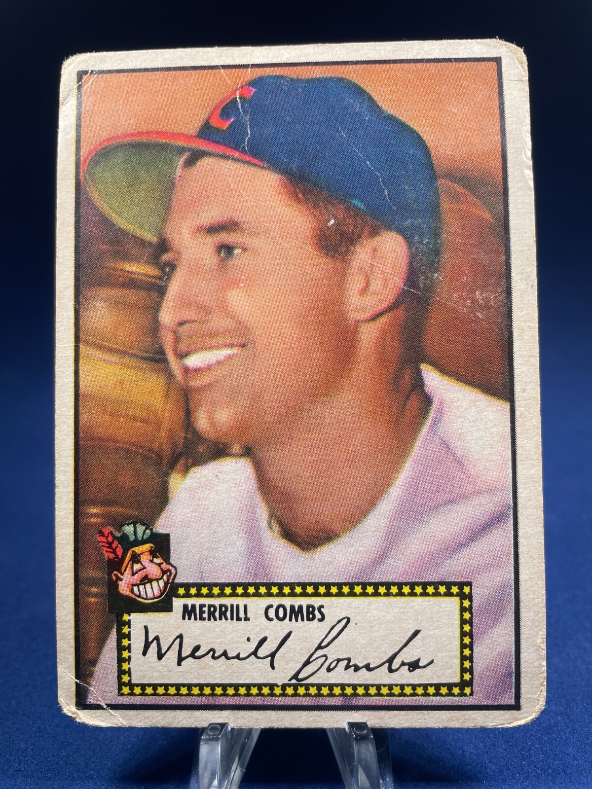 1952 Topps Baseball Card Merrill Combs #18 Cleveland Indians | eBay