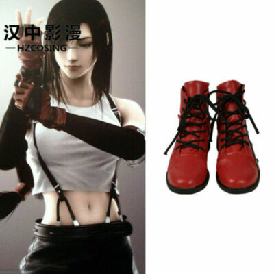Final Fantasy VII Costume Cosplay Remake Tifa Lockha Halloween Boots ...