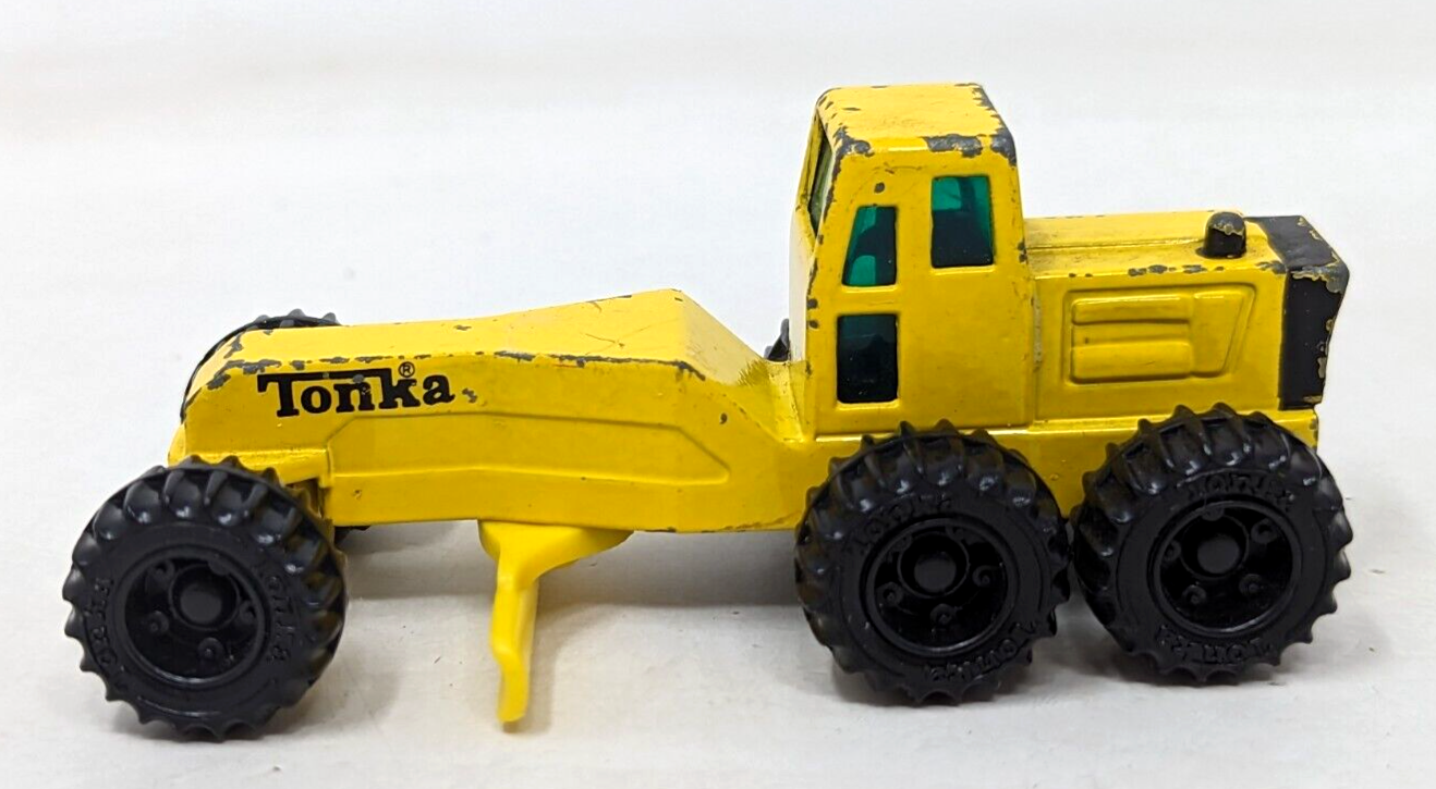 VTG 1994 Tonka Road Grader Blade Yellow Construction Diecast Metal Toy ...