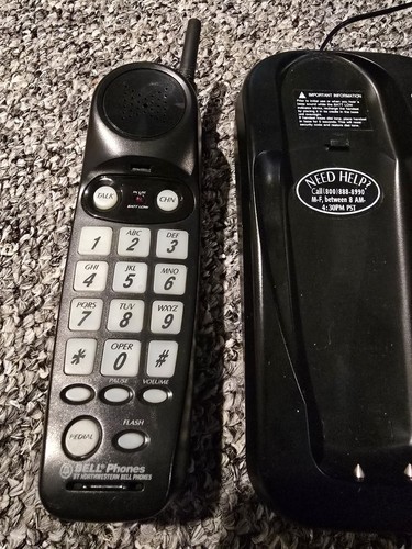 Bell Phones Cordless Telephone Excursion #39230-4 Black 900 MHz NOS ...