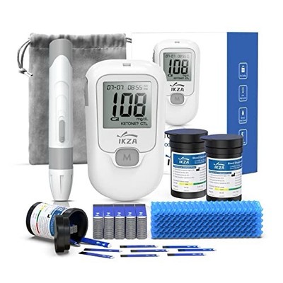 Diabetes Test Kit Blood Sugar Glucose Monitor Meter 100PC Strips Tester ...