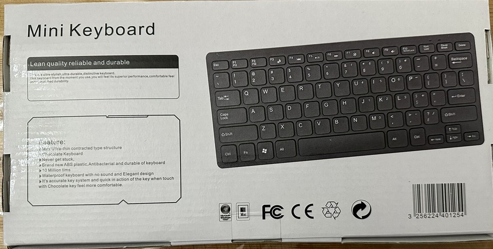 Mini USB Black UK Qwerty Layout Keyboard Suitable For Windows & Mac New ...