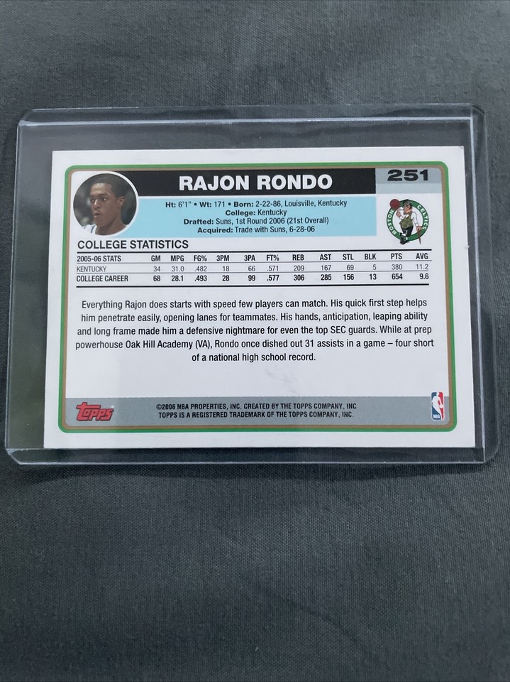 Rajon Rondo Topps rookie card | eBay