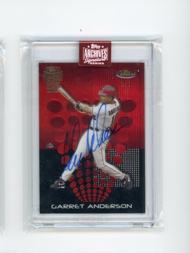 Garret Anderson 2023 Topps Archives Signature 2004 Topps Finest auto ...