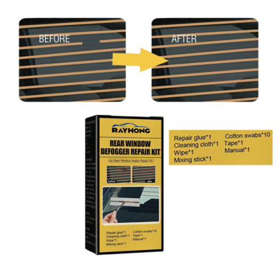 Car Rear Window Grid Defogger Defroster Tabs Lines Grid Repair Tools ...