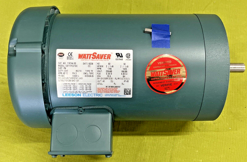 Leeson Electric WattSaver Motor Model: C6T17FC210C, 2HP, 3PH | eBay