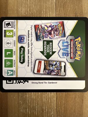 Pokemon Strong Bond Tin: Gardevoir Code Online TCG | eBay