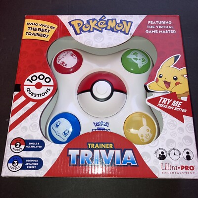 Pokemon Trainer Handheld Trivia Game Electronic 1000 Questions Pikachu ...