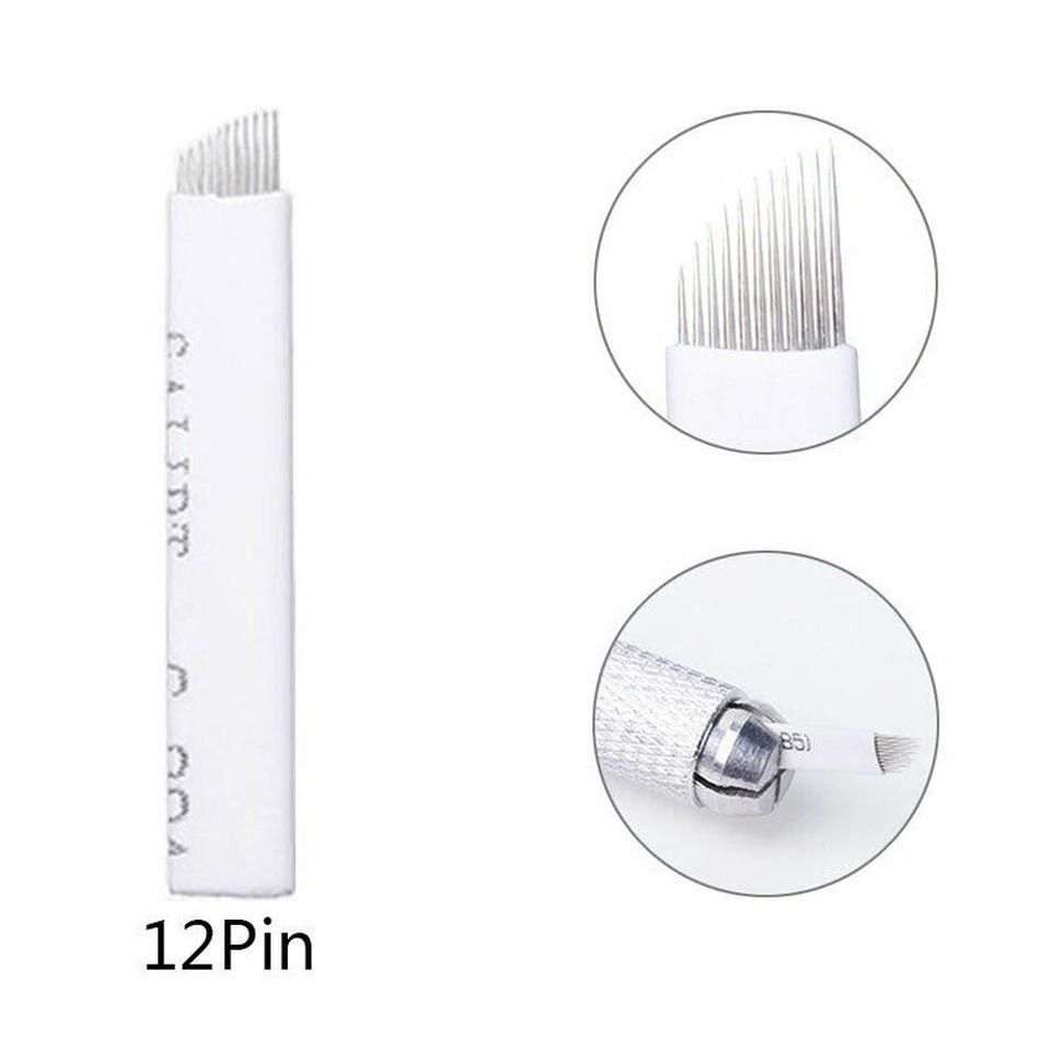 Microblading 7/9/11/12/14/16 18U Needles Permanent Manual Eyebrow ...