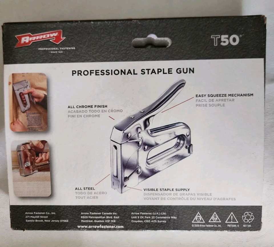 Open Box Arrow Model T50 Heavy Duty Staple Gun Tacker Made in USA ...
