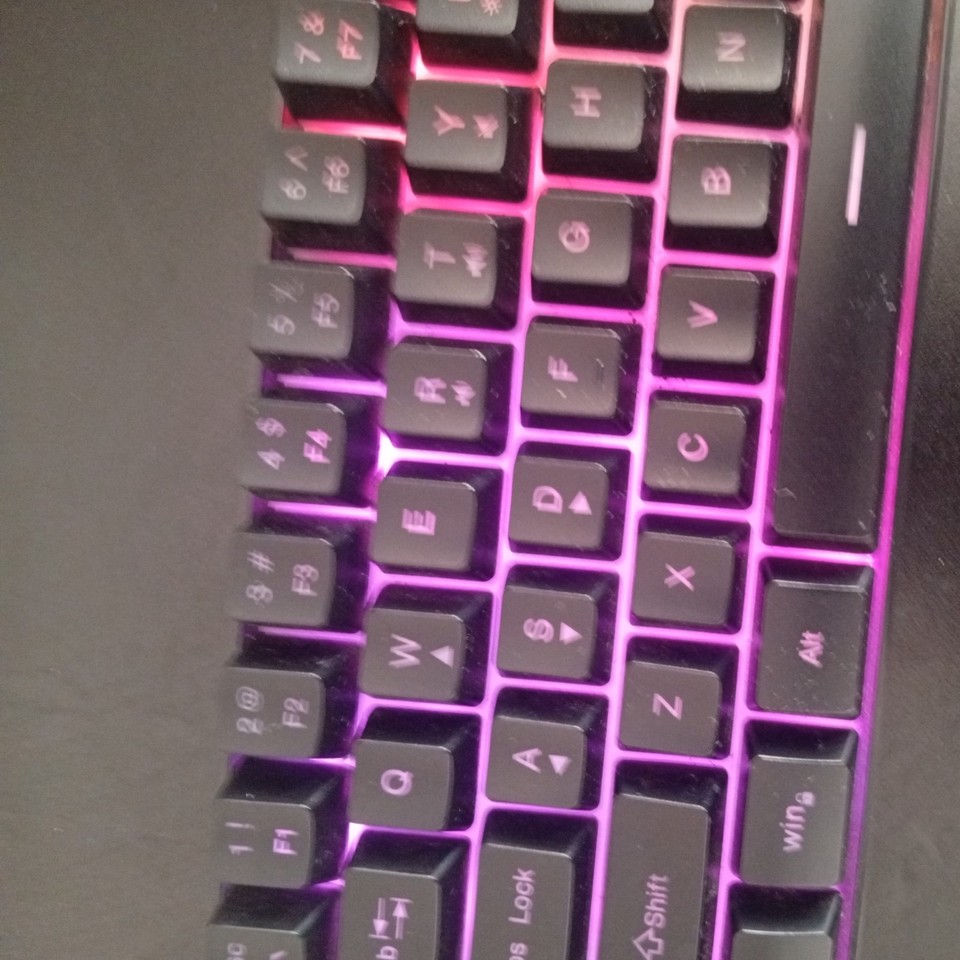 60% Wired Gaming Keyboard RGB Backlit Mini Compact Keyboard for PC ...