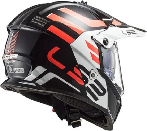 LS2 Helmets Adult's Blaze Adventure Helmet Gloss Black/White - Large | eBay