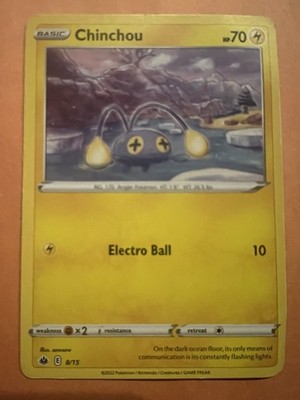 Chinchou Pokemon Prizm 2022 Nintendo TCG Card 08/15 | eBay