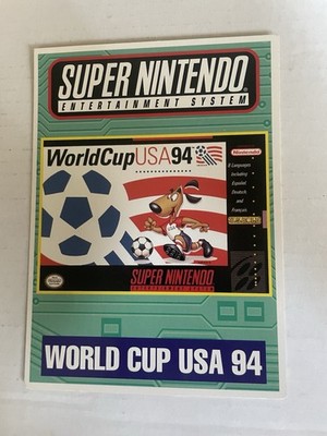 SNES World Cup USA 94 VIDPRO Card Toys R Us Display Card Rare | eBay