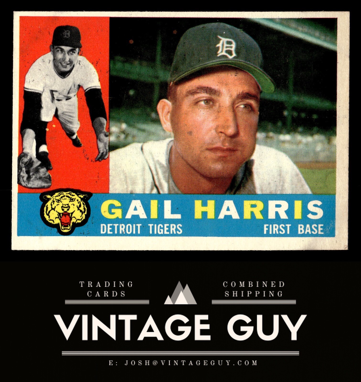 1960 Topps #152 Gail Harris Vintage Detroit Tigers Baseball Card | eBay