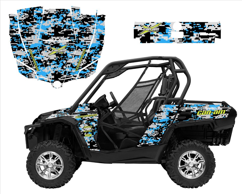 Can am Commander Graphics Kit Wrap 24 mil Racing Vinyl Digital Camo ...