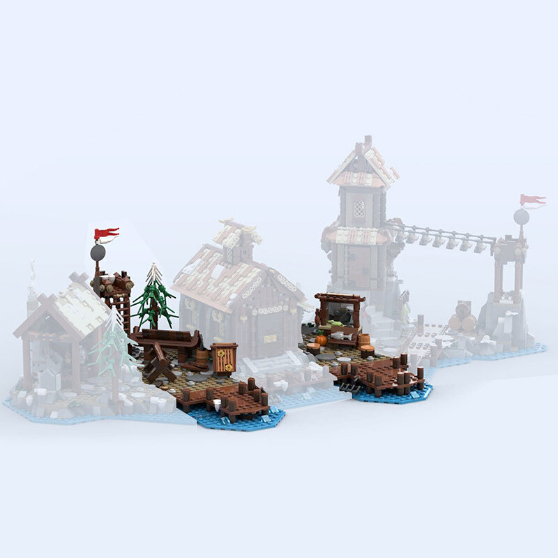 MOC Viking Village Expansion Building Blocks Set 584 Bricks for 21343 ...