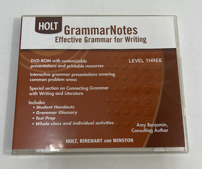 Holt GrammarNotes: Effective Grammar for Writing, Level 3 (DVD-ROM ...