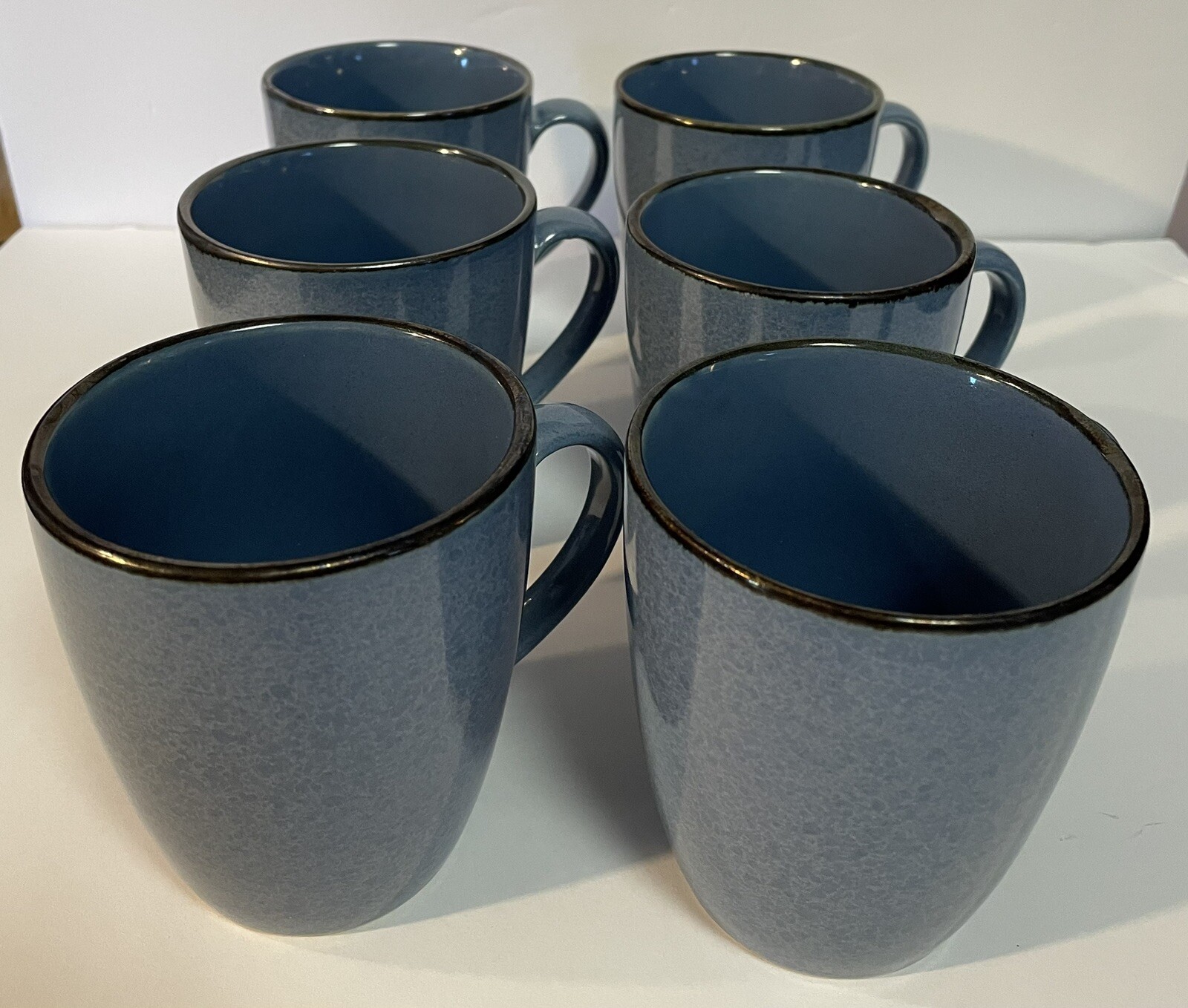 Set of 6 Sango Corona Blue Mugs/Cups 4641 | eBay