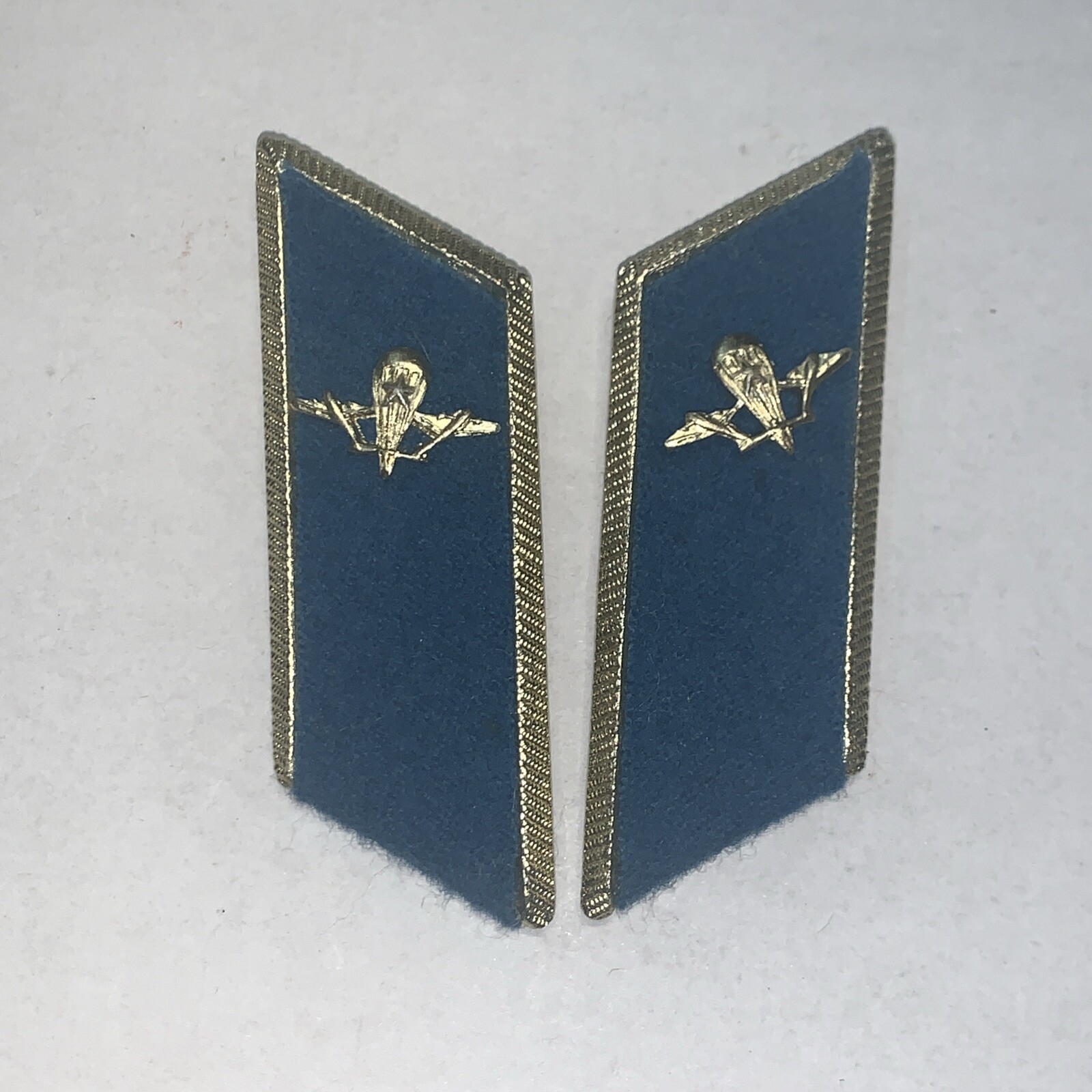 Soviet russian collar tabs on a dress uniform of the Airborne forces ...