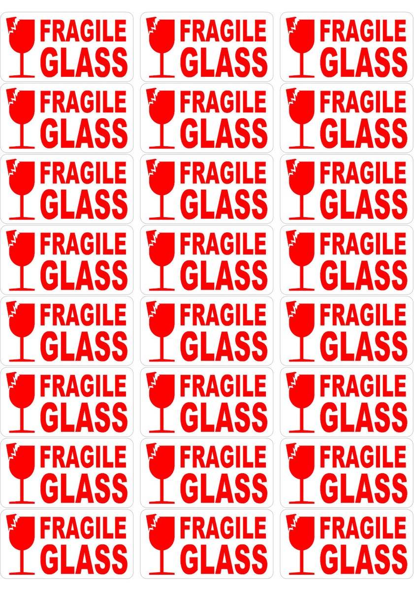 Fragile Glass Sticker