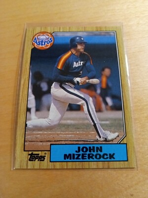 1987 Topps #408 JOHN MIZEROCK Houston Astros Baseball Card, Catcher ...