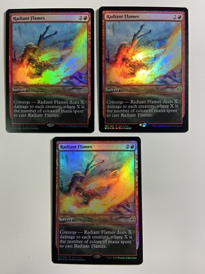 Awesome Magic The Gathering MTG Card Radiant Flames Foil Promo X3 NM ...