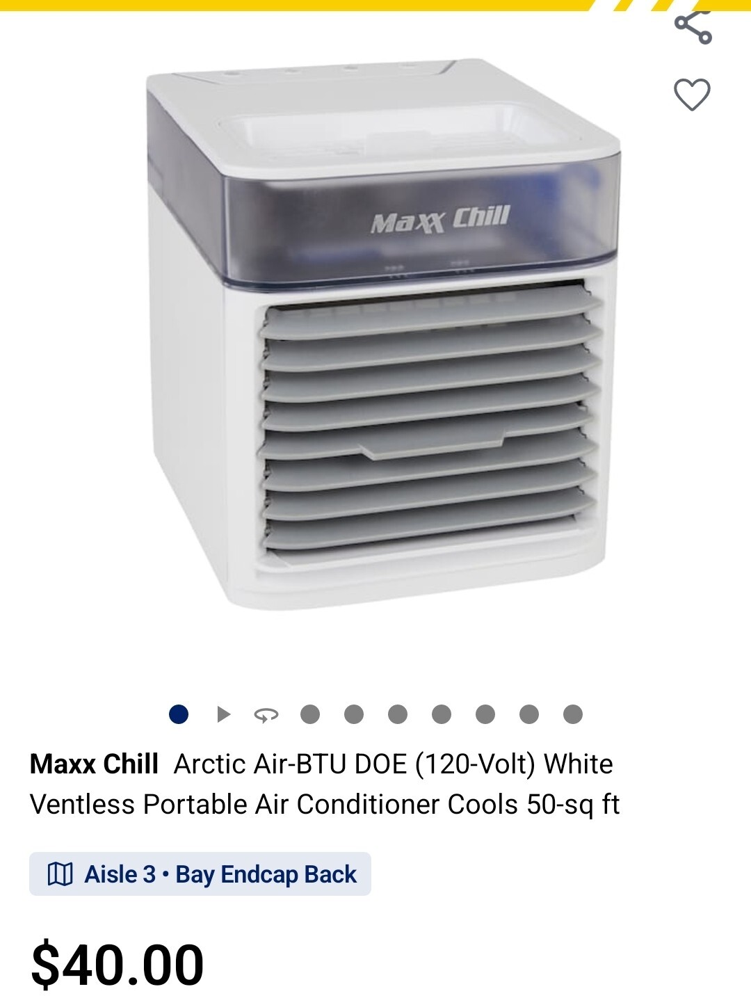Maxx Chill 120-Volt White Ventless Portable AIR CONDITIONER Hydro-Chill ...