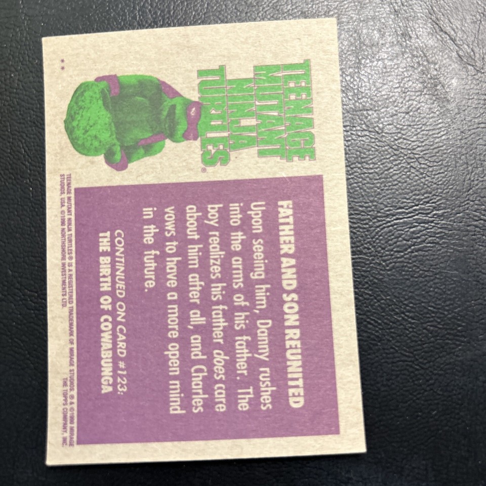 Jb101a Teenage Mutant Ninja Turtles 1990 Topps #122 Danny Father ...