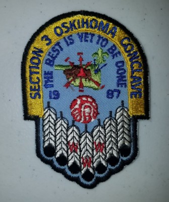 Boy Scout OA Section SC-3 1987 Conclave Oskihoma No Tab | eBay