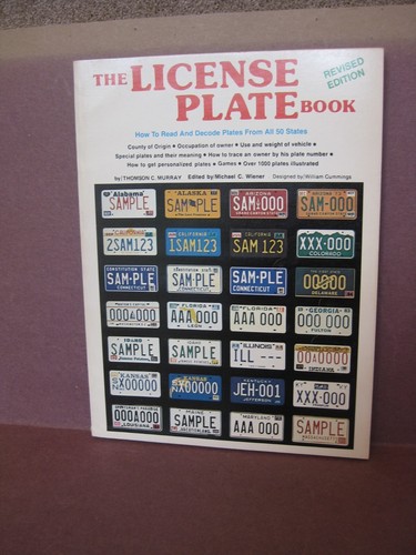 The License Plate Book by Thomson C. Murray 1984 softcover revised ...