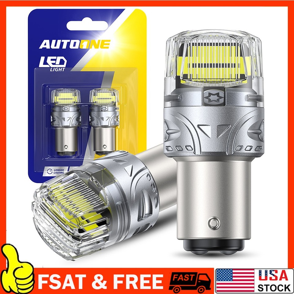 1157 2357 LED TURN SIGNAL LIGHT BULBS ANTI HYPER FLASH BRIGHT WHITE 1 ...