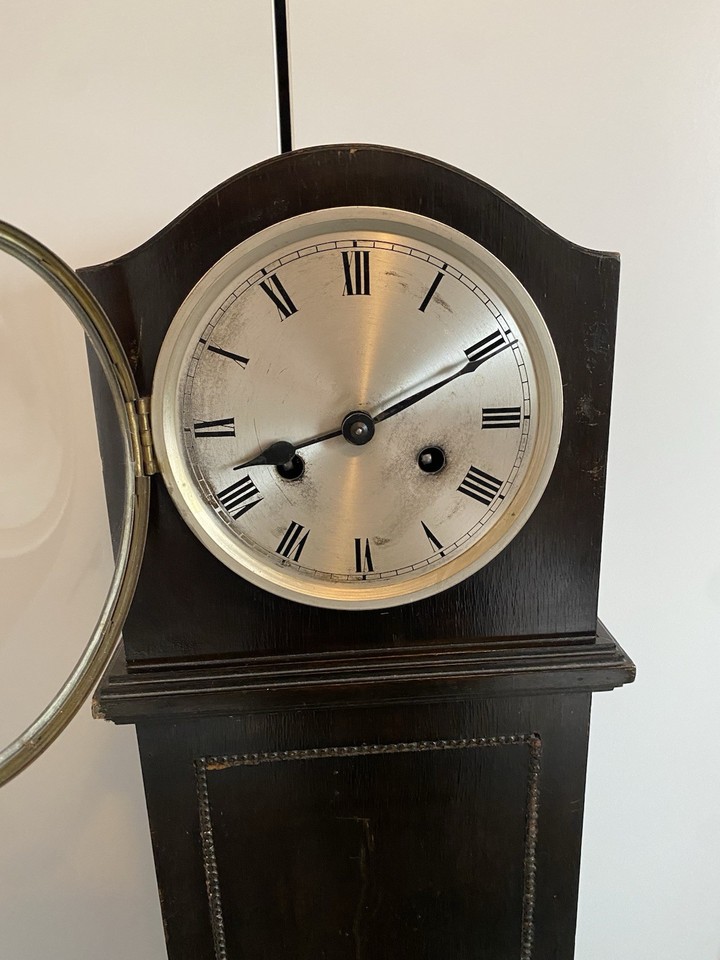 German Long Case T A Haller Wooden Granddaughter Clock - will need ...