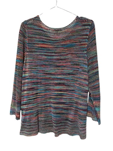 Womens Size Medium John Paul Richard Lightweight Multicolor Mixed Knit ...