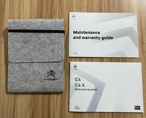 GENUINE CITROEN C4, C4 X OWNERS MANUAL AND SERVICE BOOK WITH WALLET ...