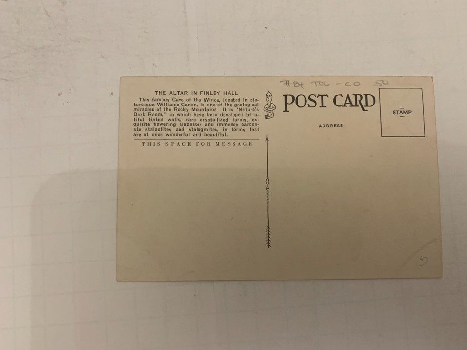 c.1930 The Alter In Finley Hall Cave Of The Winds Manitou Colorado ...