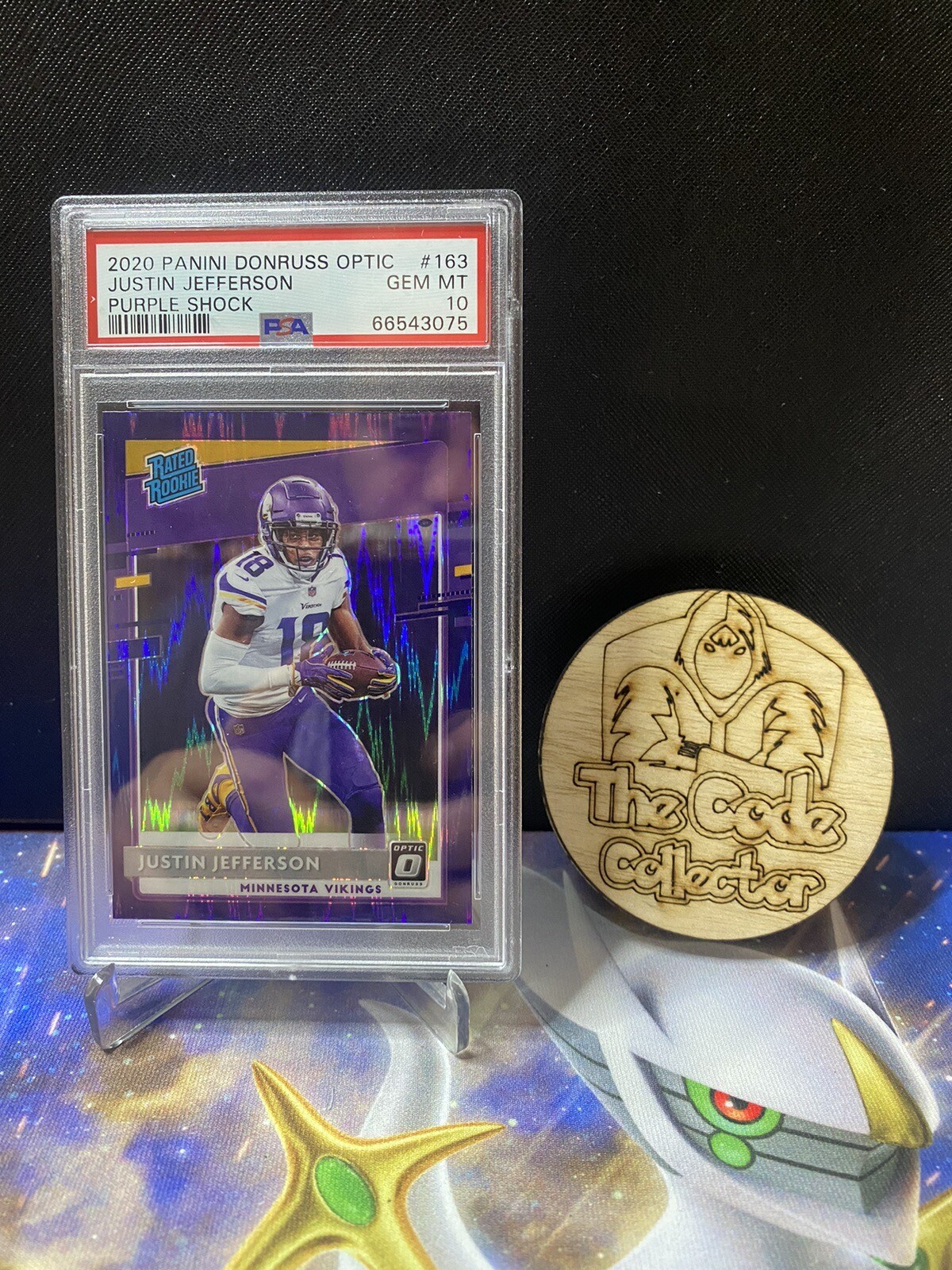2020 Panini Donruss Optic Purple Shock Justin Jefferson Rookie PSA 10 ...