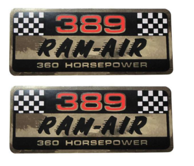 Pontiac 389 Ram Air 360 HP Valve Cover Decal Set GTO Grand Prix ...