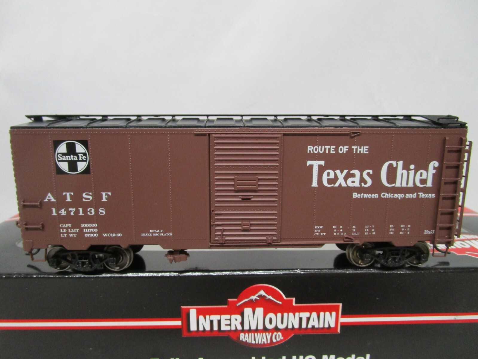 Intermountain HO ATSF Santa Fe Texas Chief 40' Modified AAR Box Car ...