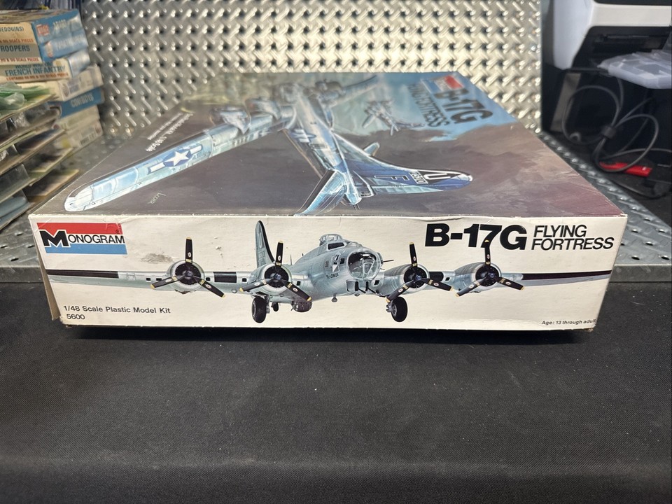 Vintage Monogram B-17G Flying Fortress 1/48 Scale Model Kit #5600 - New ...