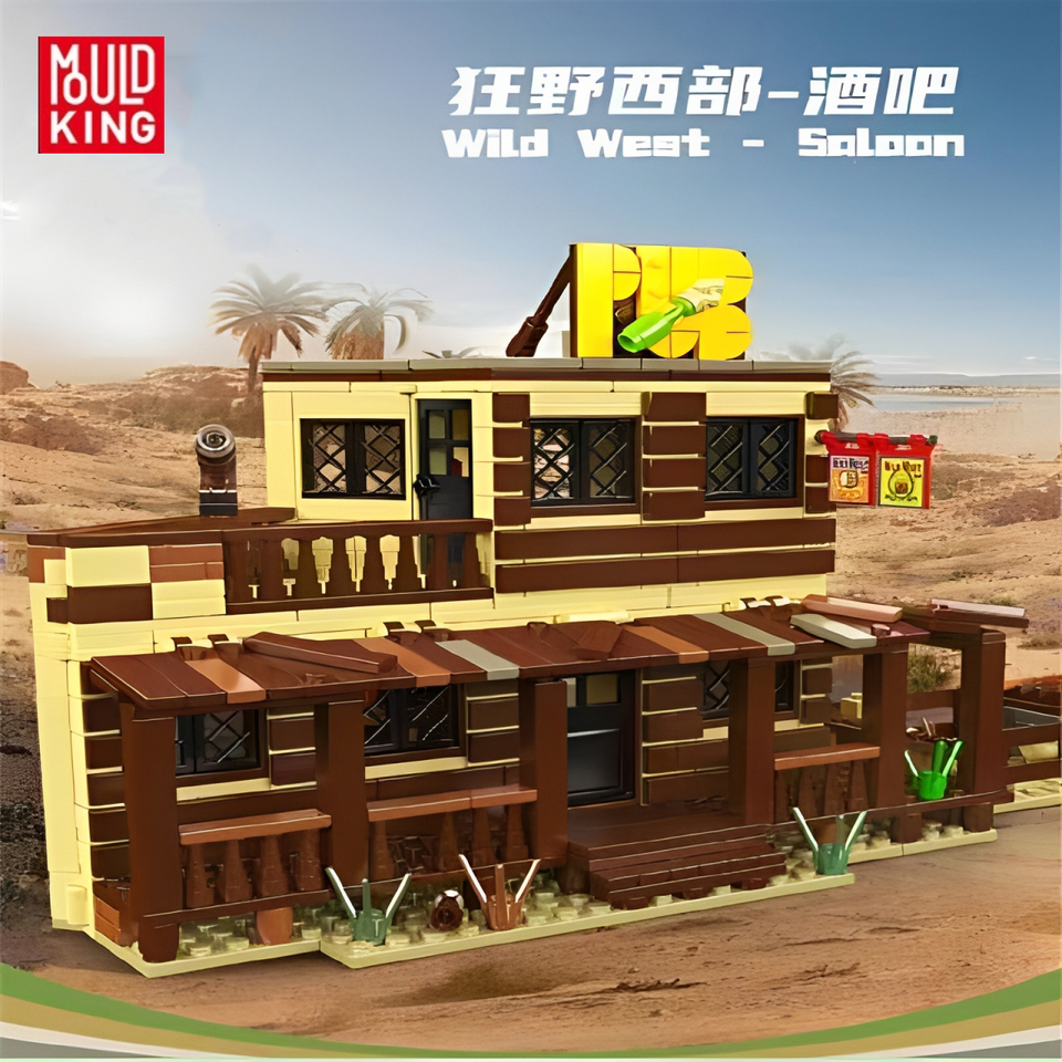Mould King Brick Set Wild West Saloon 800+ Building Block No Box ⭐⭐⭐⭐⭐ ...