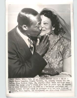 HOLLYWOOD Actor STEPIN FETCHIT Wedding TULSA OK Vintage 1951 Press ...