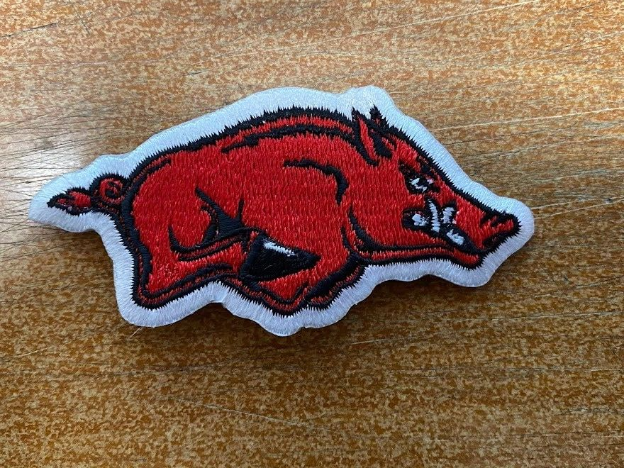 University Arkansas razor backs Iron/Sew On Embroidered Patch Free Ship ...