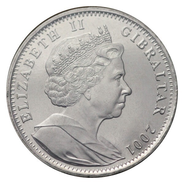 GIBRALTAR 1 CROWN KM 906 21st CENTURY SPACE COSMOS 2001 BUNC | eBay