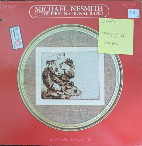 Mike Nesmith & First National Band Loose Salute Vinyl Record VG+/G+ ...