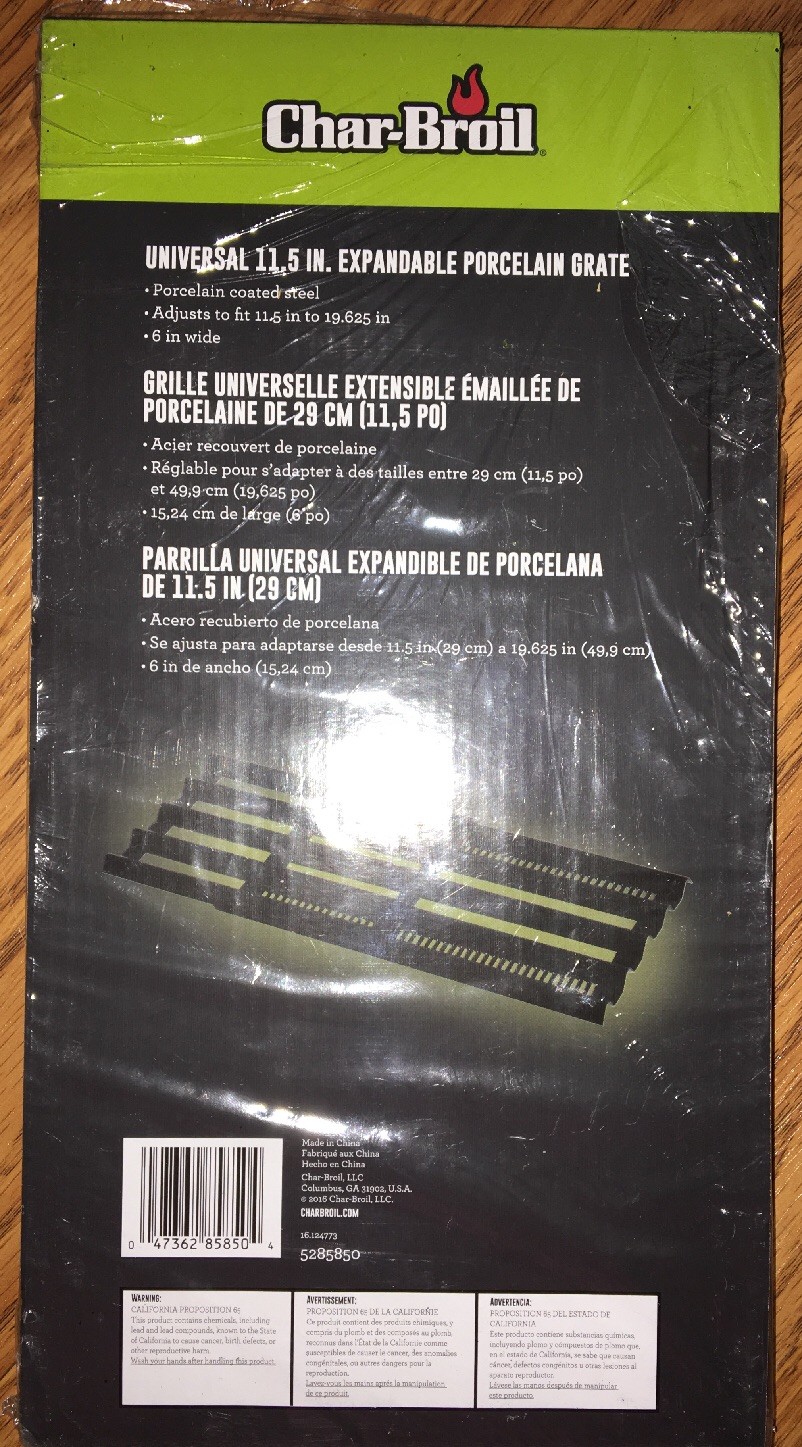 Char Broil Universal 11.5" Expandable Porcelain Grate BBQ Grills New | eBay