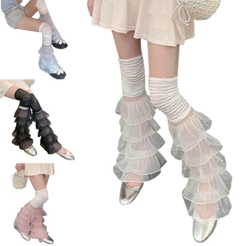 Layered Lace Knee Stockings Trendy Leg Embellishments Unique Leg ...