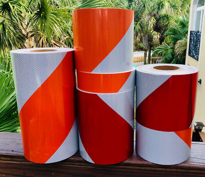 Striped Reflective Barricade Tape - HIGH INTENSITY Grade Type 3 - (150 ...