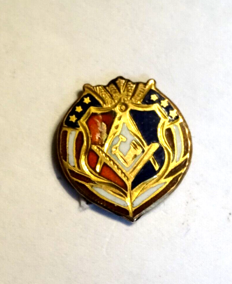 MASONIC ~ RARE AND VINTAGE MASONIC ARM AND HAMMER PIN WITH SCREW BACK ...
