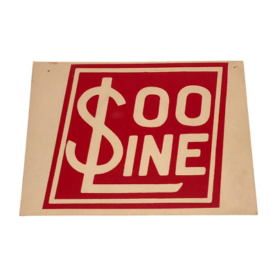 VINTAGE SOO LINE RAILROAD CARDBOARD SIGN | eBay